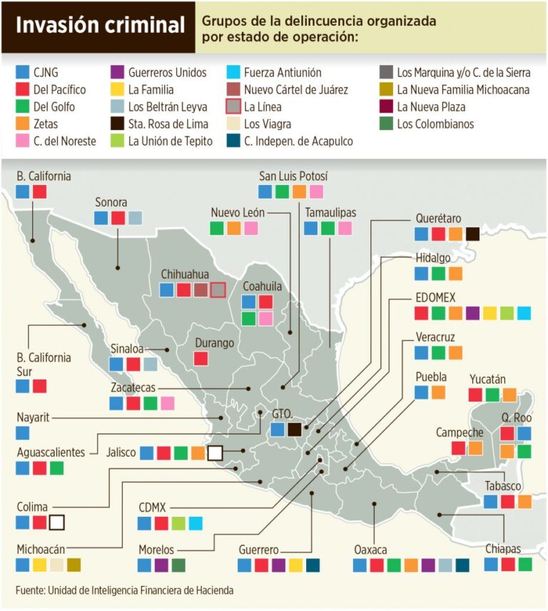 El MAPA del NARCO en México: CJNG se extiende en 27 estados