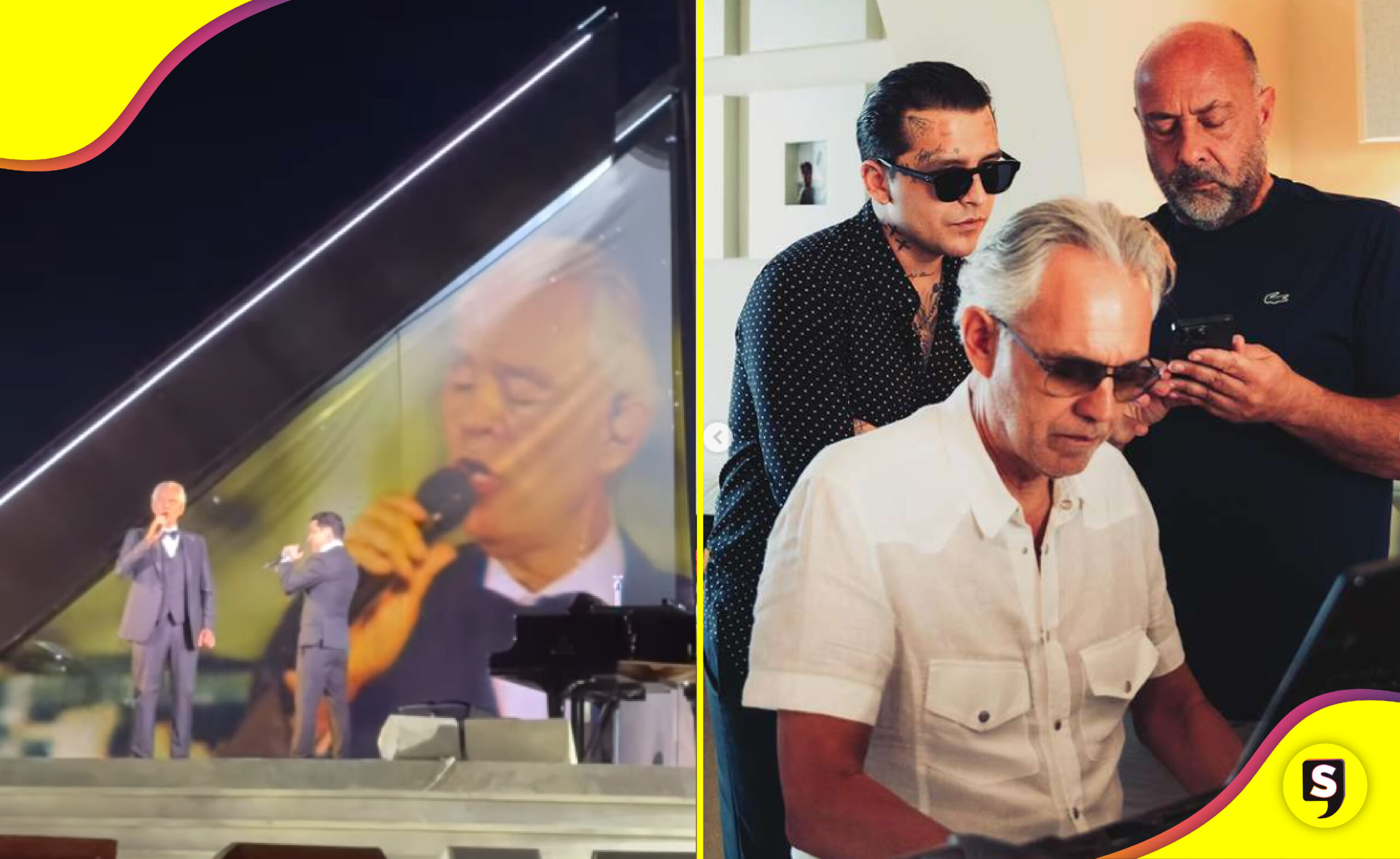 (VIDEO) ¡Se llegó el día! Christian Nodal canta junto a Andrea Bocelli